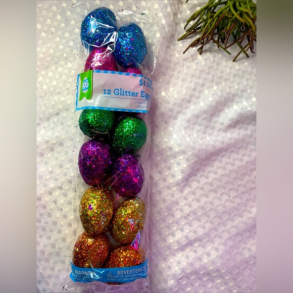 walmart | Holiday | 2 Easter Glitter Decor Eggs 25 | Poshmark